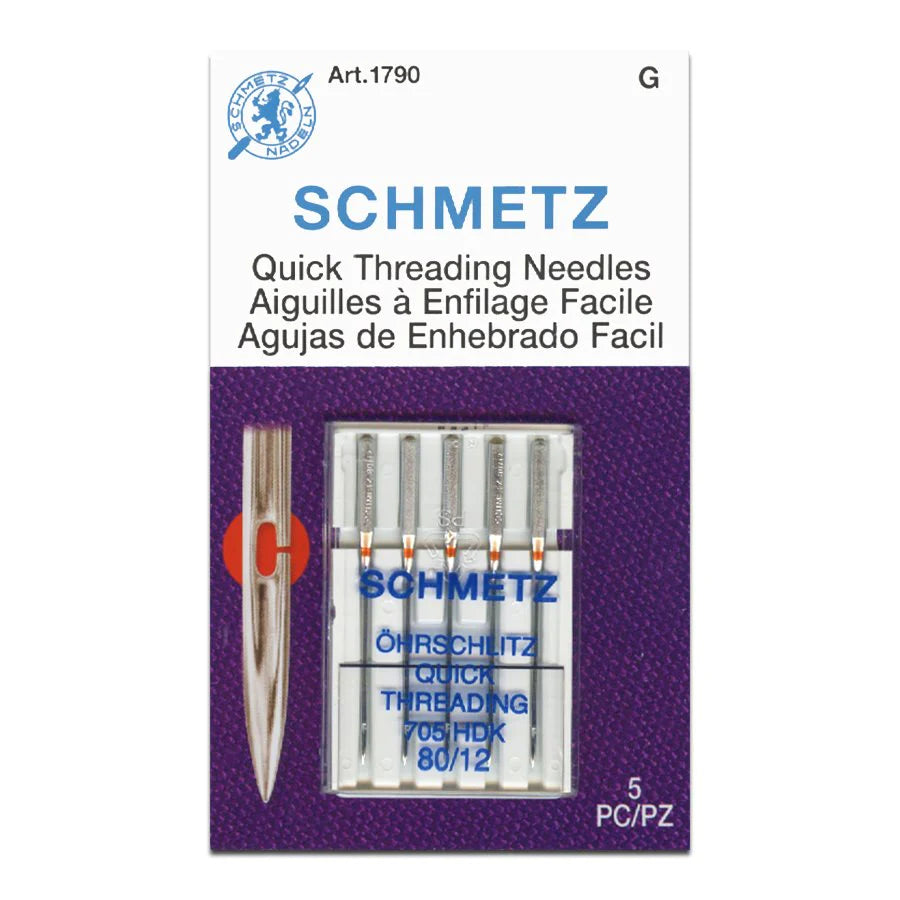 Buy Schmetz "Quick Threading" Sewing Machine Needles - 5 Pack - Choose Your Size Online