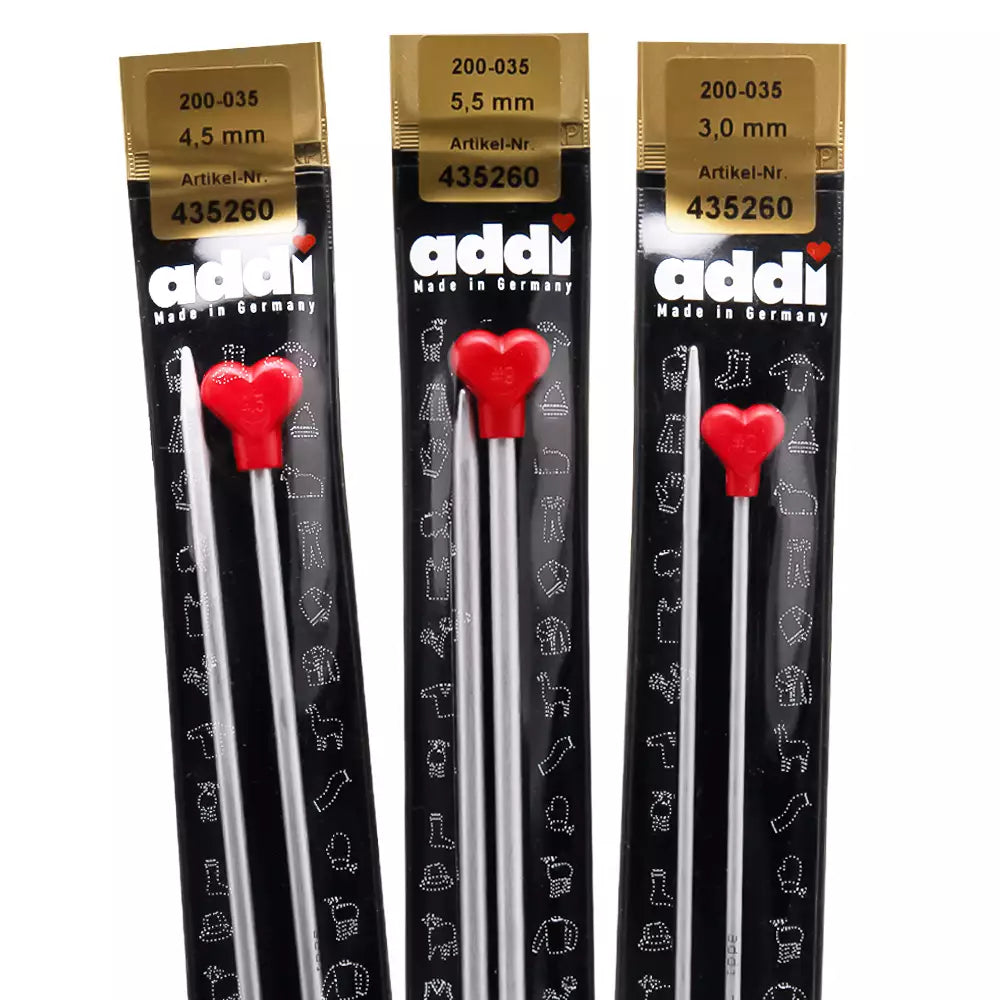 Buy Addi "Red Heart" 35cm Aluminium Single Point Knitting Needles Online
