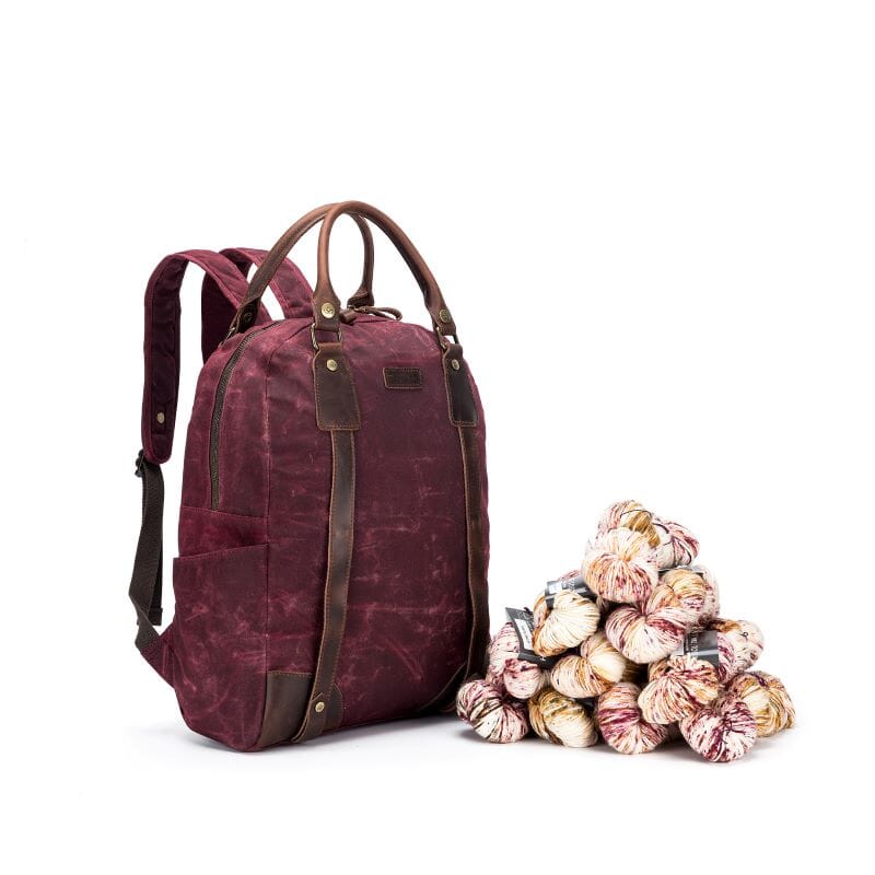 Della Q Maker's Canvas Backpack Craft Storage Bag | Knitting Co.