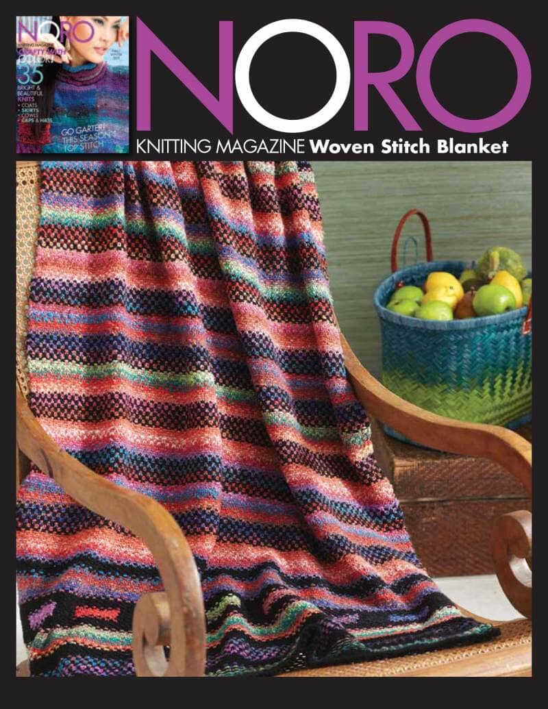 Noro "Taiyo" 10-Ply Knitting Pattern - Woven Stitch Blanket | Knitting Co.