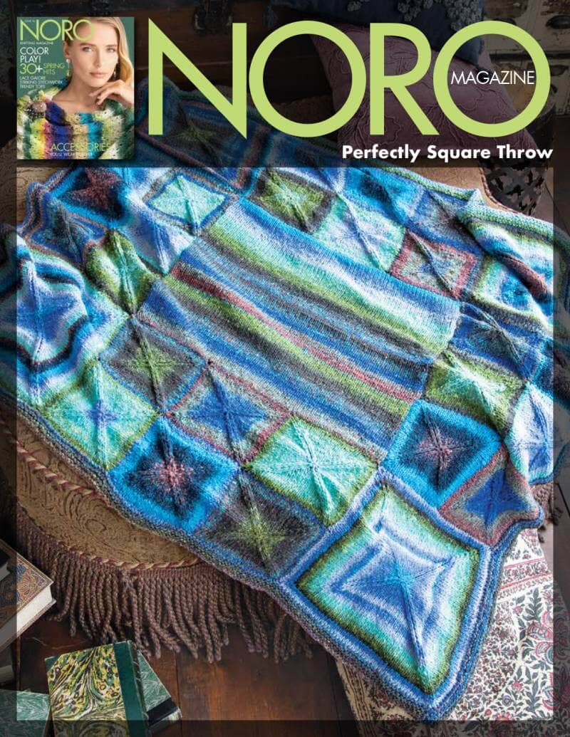 Noro "Taiyo" 10-Ply Knitting Pattern - Perfectly Square Throw ...