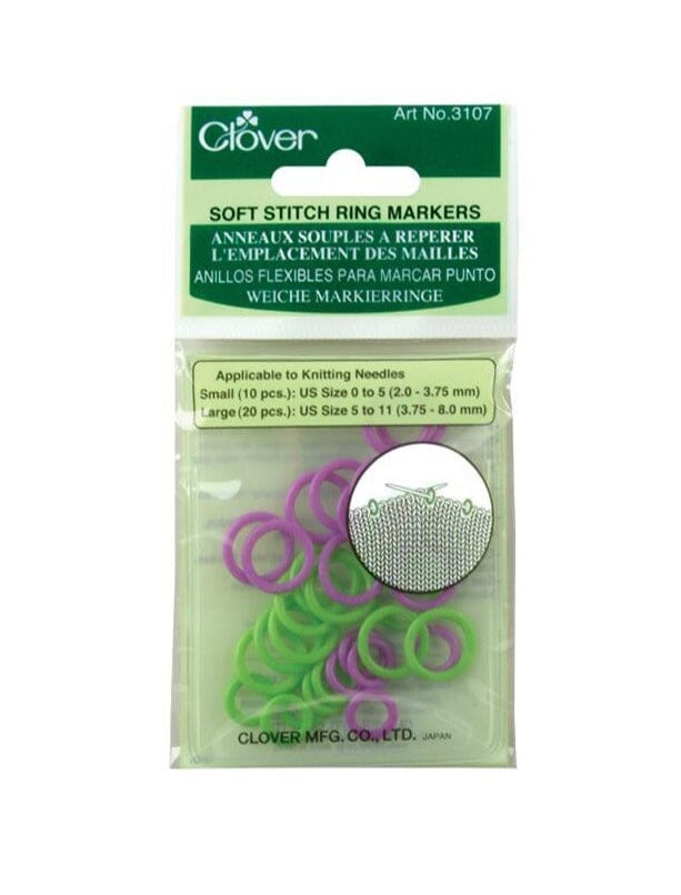 Buy Clover Soft Ring Stitch Markers - 30 Pack Online