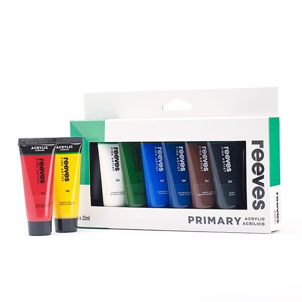 Buy Reeves Artists' Acrylic Colour Paint - 8 x 22ml Tube Sets Online